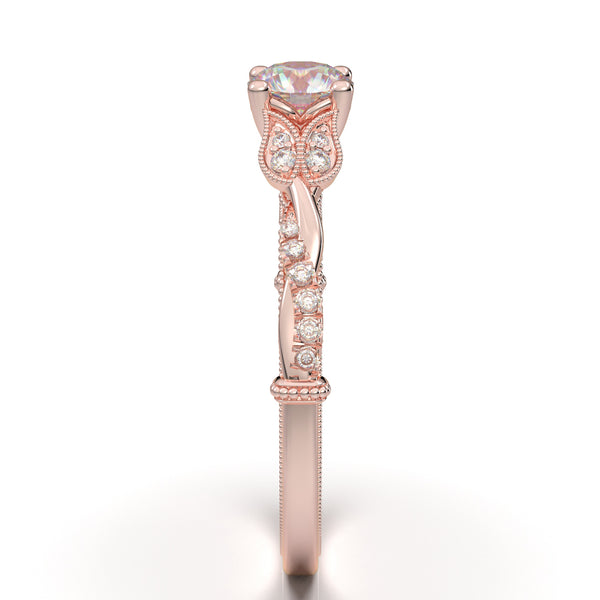 Rose Gold Twist Ring | Infinity Twist Engagement Ring Home Try-On